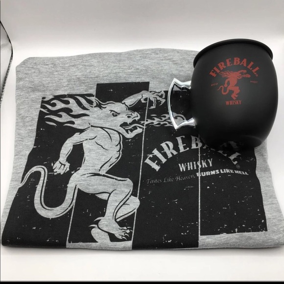 Fireball | Shirts | Fireball Taste Like Heavenburns Like Hll With Metal ...